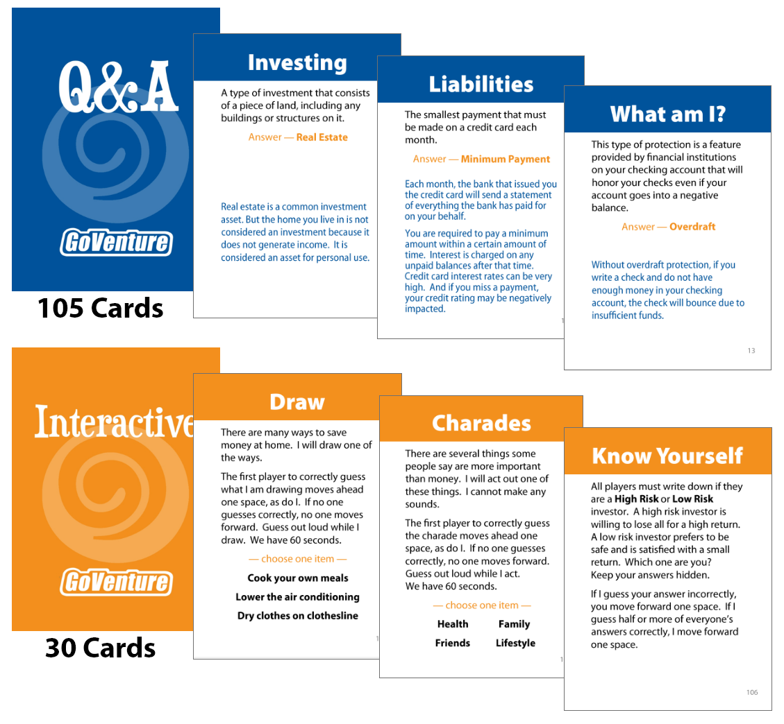 Personal Finance Card Game | GoVenture